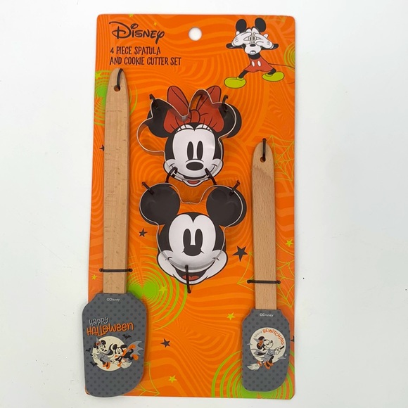 Disney | Kitchen | Disney Halloween Mickey And Minnie Mouse 4 Piece ...